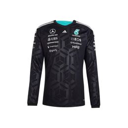 adidas Sportswear Sportshirt 'MER DR' Herren Gr&ouml;&szlig;e S dunkelgrau / smaragd / schwarz / wei&szlig;