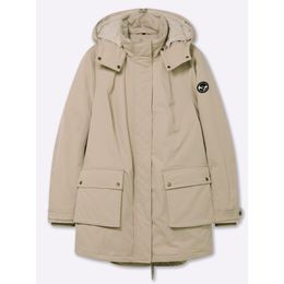 sheego Damen Parka mit teilbarer Kapuze, beige, Gr&ouml;&szlig;e 46