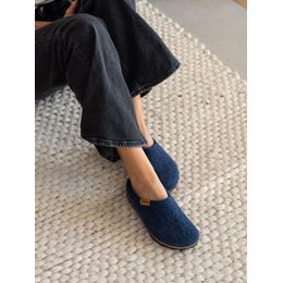 Stegmann Clogs 'Filzclogs Stegmann 208' Damen Gr&ouml;&szlig;e 47 blue denim