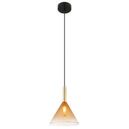 Globo LIGHTING H&auml;ngeleuchte "LOPUSA", &Oslash; 20cm H: 120cm, 1 Stk.schwarz matt, Wohnzimmer, Leuchten, H&auml;ngelampe Esszimmer-Leuchte Esstischleuchte