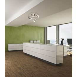 Globo LIGHTING LED Deckenstrahler "COMORE", 1 Stk.nickel matt, Leuchten, Deckenspot/verchromt/Acryl satiniert/Flur/Wohnzimmer