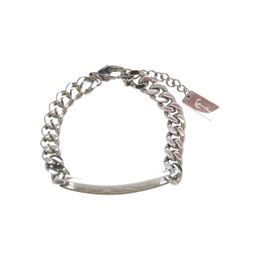 Karl Kani Damen Armband "Karl Kani KK Retro Kani Plate Cubanlink Bracelet", onesizesilber, Armb&auml;nder