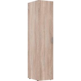 Dreht&uuml;renschrank wimex, B:40cm H:185cm T:54cm, braun, Spanplatte, Schr&auml;nke, "M&uuml;nster Kleiderschrank", Mehrzweckschrank passt in jede kleine Nische