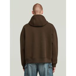 G-Star Raw G-STAR Herren Longpullover "Loose Hoodie Sweater"deep braun, Gr. XXL, Obermaterial: 64% Polyester, 32% Baumwolle, 4% Elasthan, Pullover
