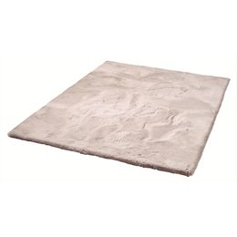 Fellteppich Dekowe, B:120cm H:33mm L:160cm, grau, Kunstfaser, Teppiche, "Roger Deluxe", Kunstfell, Kaninchenfell-Haptik, besonders weicher Hochflor