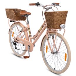 Bikestar Cityrad, 41cm, 26 Zoll (66,04cm), lila, Fahrr&auml;der, f&uuml;r Damen, Kettenschaltung