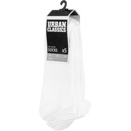 Urban Classics Herren Str&uuml;mpfe "Urban Classics Unisex No Show Socks 5-Pack", Gr. 47wei&szlig;, Baumwolle, Elasthan, Polyester, unifarben, Socken