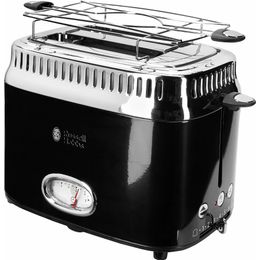 Russell Hobbs Toaster "21681-56", B:17,3cm H:25cm T:28,4cm, schwarz, Toaster, Retro Classic Noir