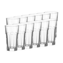 Leonardo Longdrinkglas "Longdrinkgl&auml;ser Rock 340 ml 12er Set transparent", bunt, Trinkgef&auml;&szlig;e