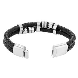 Adelia&acute;s ADELIA ́S Damen Armband "Unisex Armband aus Leder 23,5 cm", 24cm, Lederschwarz, Leder, Armb&auml;nder, Geschenkidee: zeitlos und vielseitig