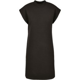 Shirtkleid Urban Classics "Urban Classics Damen Ladies Naps Terry Extended Shoulder Dress", Damen, Gr. S, US-Gr&ouml;&szlig;en, schwarz, 97% Baumwolle, 3% Elasthan, unifarben, normal, Rundhals, Kleider Shirtkleid