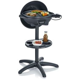 Standgrill Severin, B:44cm H:96cm T:52cm, schwarz, Kontaktgrill_Standgrill_Tischgrill_Teppanyakigrill, "PG 8541", Elektrogrill mit Haube