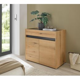Kommode Home Affaire, B:80cm H:70cm T:40cmeiche evoke, FSC-zertifizierter Holzwerkstoff, Flur, Sideboards, "GiRON/CiTY, Schrank in vier Farben,
