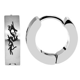 Adelia&acute;s ADELIA ́S Damen Klappcreolen "Damen Ohrringe &ndash; Klappcreole aus Edelstahl"silber, Edelstahl, Ohrringe, Zum Verschenken &ndash; passend f&uuml;r viele Anl&auml;sse
