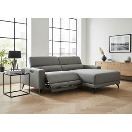 Ecksofa OTTO HOME, B:213cm H:70cm T:163cmanthrazit, Webstoff 100% Polyester, Wohnzimmer, Sofas, "LEWII, L-Form, 213 cm - elektr. Relaxfunktion", mit