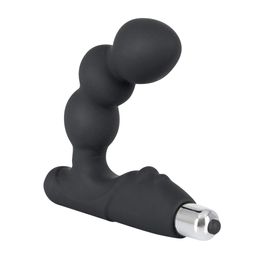 Rebel Anal-Stimulator "Prostata-Vibrator Rebel Bead-Shaped Prostate Stimulator", schwarz, Anal-Toys