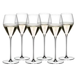Champagnerglas "Champagner Weingl&auml;ser Veloce 327 ml 6er Set transparent", 6 tlg., bunt, RIEDEL THE WINE GLASS COMPANY, Trinkgef&auml;&szlig;e