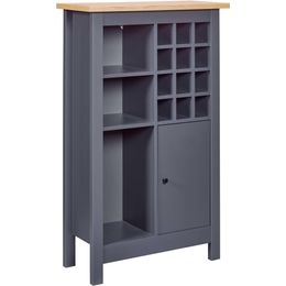 Highboard Inter Link, B:76,8cm H:124,4cm T:33cmanthrazit, artisan eiche nachbildung, MDF, Spanplatte, Wohnzimmer, Sideboards, "Nellina", Weinschrank,