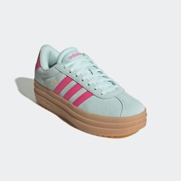 Damen Plateausneaker "VL COURT BOLD", adidas Sportswear, Gr. 36, gr&uuml;n, Leder, Synthetik, Schuhe, Design auf den Spuren des adidas Gazelle Bold