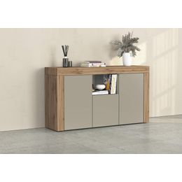 Sideboard OTTO HOME, B:155cm H:85cm T:40cmtaube matt, eiche wotan, FSC-zertifizierter Holzwerkstoff, Wohnzimmer, Sideboards, "CHRONOS Breite 155 cm