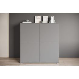 PC-Schrank OTTO HOME, B:120cm H:125cm T:39,5cmgrau pallad, Sekret&auml;re, "Kenia, Sekret&auml;r, Home Office", Mit Push-to-open, Tastaturauszug und