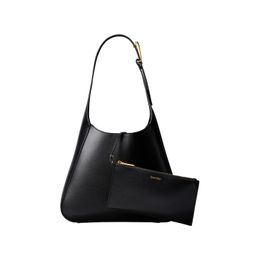 Calvin Klein Damen Umh&auml;ngetasche "HARDWARE ADJ STRAP MEDIUM BAG"schwarz, Lederimitat, unifarben, Taschen, Beuteltasche, Hobobag, Handtasche mit