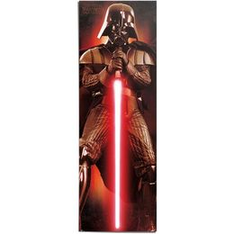 Poster Reinders, B:53cm H:158cm T:0,1cm, rot, Papier, Kinderzimmer, Bilder, "Star Wars - classic darth vader"