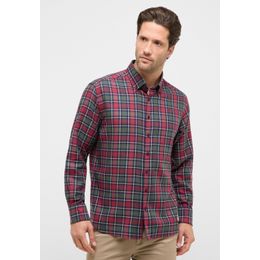 Langarmhemd Eterna "MODERN FIT", Herren, Gr. XL, US-Gr&ouml;&szlig;en, weinrot, Twill, 52% Baumwolle, 10% Schurwolle, 38% Lyocell, tailliert, Manschette, Hemden, EASY IRON (b&uuml;gelleicht)