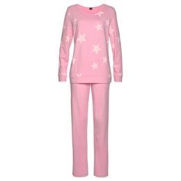 Arizona Damen Pyjama, Gr. 56, rosa, Graumeliert (Obermaterial): 90% Baumwolle, 10% Polyester. Obermaterial: 60% Baumwolle, 40% Polyester,