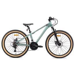 Bikestar Jugendfahrrad, 32cm, 24 Zoll (60,96cm), gr&uuml;n, Fahrr&auml;der