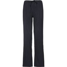 Chinos DEF "DEF DEF Lara Chinos", Damen, Gr. M, US-Gr&ouml;&szlig;en, dunkelblau pinstripe, 64% Polyester, 33% Viskose, 3% Elasthan, gestreift, loose fit, Hosen