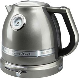 KitchenAid Wasserkocher "5KEK1522EMS MEDALLION-SILBER", B:26,3cm H:21,8cm T:21cm, silber, Wasserkocher