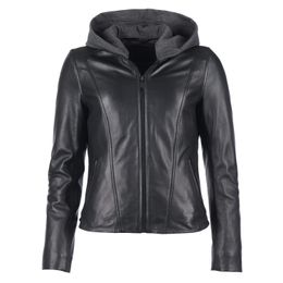 Mustang Damen Lederjacke "31023145", schwarz, Gr. S, Obermaterial: 100% Schafsleder; Futter: 100% Baumwolle; &Auml;rmelfutter: 100% Polyester; F&uuml;llung: