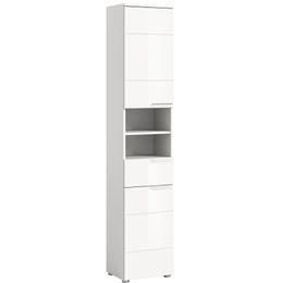 Hochschrank Welltime, B:38cm H:193cm T:34cmwei&szlig;, wei&szlig; hochglanz, FSC-zertifizierter Holzwerkstoff, MDF, Badezimmer, Schr&auml;nke, "CAPRI, H&ouml;he 193 cm, 2
