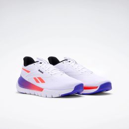 Reebok Damen Trainingsschuh "Reebok FLEX TRAINER", Gr. 37,5footwear wei&szlig;, flash orange, royal lila, Synthetik, Textil, Schuhe