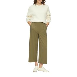 QS Damen Culotte, gr&uuml;n, Gr. 42, Obermaterial: 95% Polyester, 5% Elasthan, Hosen, Sommerhose mit Knopf-Design am Bund