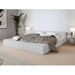 Bett Home Affaire, B:242cm H:62cm L:222cm, grau, 100% Polyester, Schlafzimmer, Betten, "VENDY wahlweise mit Matratze und Topper, in 3 Breiten