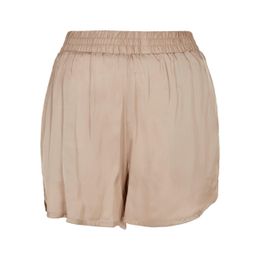 Shorts Urban Classics "Urban Classics Damen Ladies Viscose Satin Resort Shorts", Damen, Gr. S, US-Gr&ouml;&szlig;en, softtaupe, 100% Viskose, unifarben, relaxed fit, Hosen Shorts
