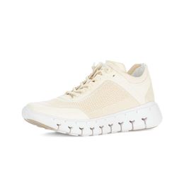 Gabor Damen Sneaker "Sneaker low Materialmix Lederimitat", Gr. 35,5beige, Schuhe