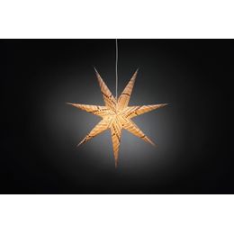 Konstsmide Dekostern "Weihnachtsstern, Weihnachtsdeko", B:78cm H:78cm, wei&szlig;, Dekosterne, wei&szlig;er Papierstern, LED Stern, schwarz bedrucktem Text, 7