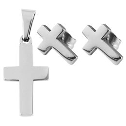 Adelia&acute;s ADELIA ́S Damen Kettenanh&auml;nger "Anh&auml;nger &ndash; Kreuz Kreuzanh&auml;nger aus Edelstahl", Edelstahl, silber, Edelstahl, Schmuckanh&auml;nger, Perfekt zum Verschenken
