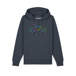 Watapparel Sweatshirt ' Fahrrad by night ' male Grey size S