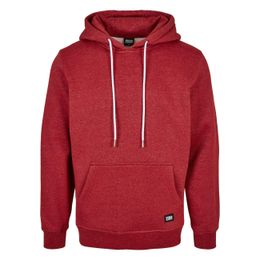 Sweatshirt Urban Classics "Urban Classics Herren Basic Melange Hoody", Herren, Gr. M, bloodstonemelange, 65% Baumwolle, 35% Polyester, unifarben, Sweatshirts Sweatshirt