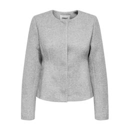 Only Damen Kurzjacke "ONLSEDONA LIFE LIGHT FIT JACKET CC OTW"light grau melange, Gr. M, unifarben, Web, Obermaterial: 85% Polyester, 15% Baumwolle,