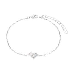 Amor Damen Armband "Schmuck Geschenk", 20cm, Silber 925 (Sterlingsilber)silberfarben, kristallwei&szlig;, wei&szlig;, kristallwei&szlig;, Silber 925 (Sterlingsilber),