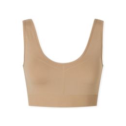 Schiesser Damen Bustier "Casual Seamless", Gr. XXL, beige, Microtouch, Obermaterial: 95% Polyamid, 5% Elasthan, BHs, 2in1, wendebar, U- oder