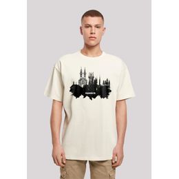F4NT4STIC Herren T-Shirt "Cities Collection - Munich skyline", beige, Gr. XS, Obermaterial: 100% Baumwolle, Shirts, Print