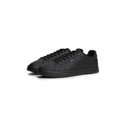 Tommy Hilfiger Herren Sneaker "ICON COURT LIGHT ESS", Gr. 41schwarz, Leder, Lederimitat, Schuhe, Freizeitschuh, Halbschuh, Schn&uuml;rschuh, weich