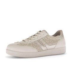 Gabor Damen Sneaker "Sneaker low Materialmix Leder/Lederimitat", Gr. 35,5wei&szlig;, Schuhe