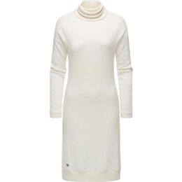 Ragwear Damen Jerseykleid "Peona"elfenbeinfarben, Gr. L, Material: 75% Viskose, 22% Polyester, 3% Elasthan, Kleider, Modisches Damen Pulloverkleid